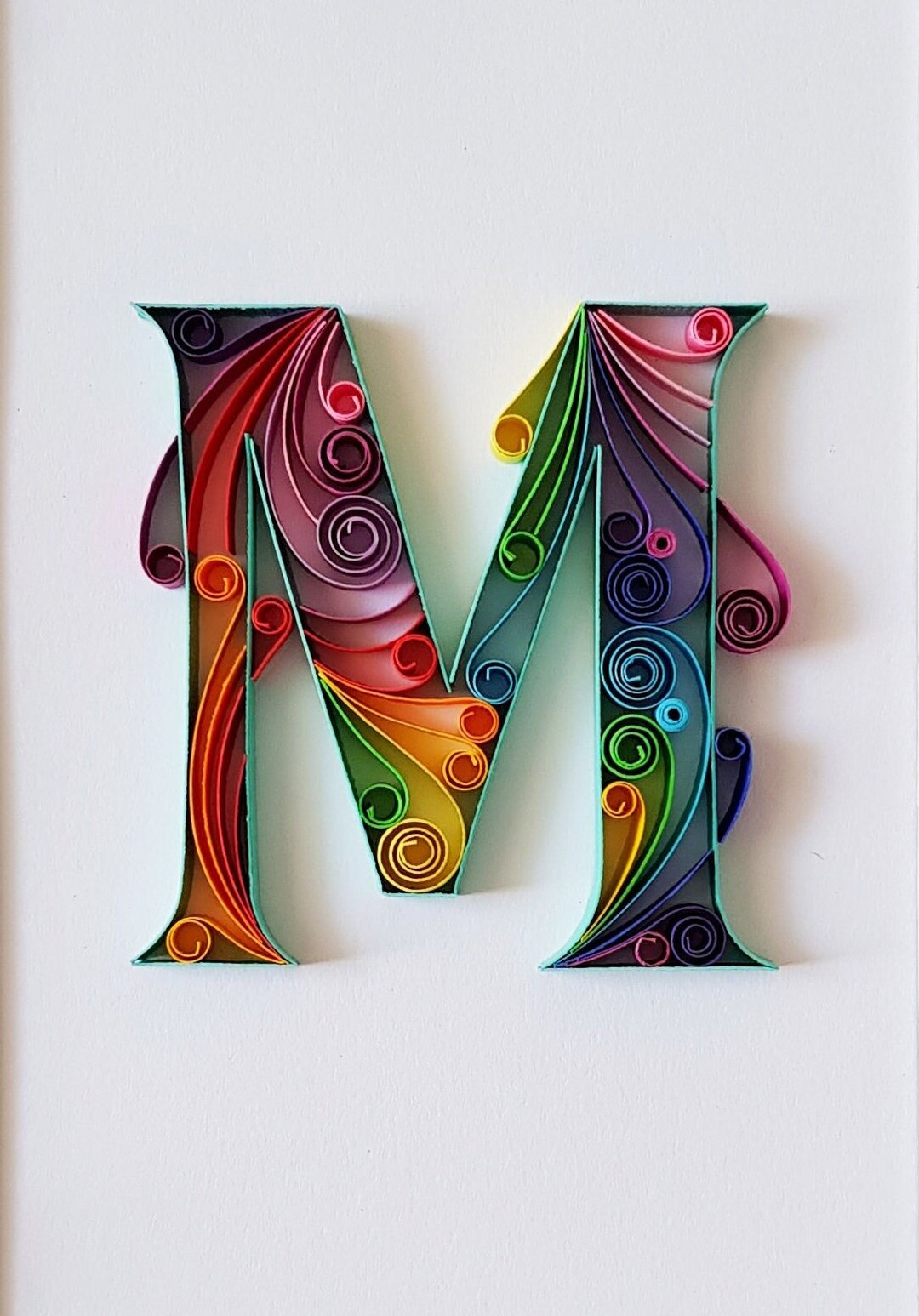 Original Paper Art Monogram, Personalised Gift, Personalised Frame Art ...