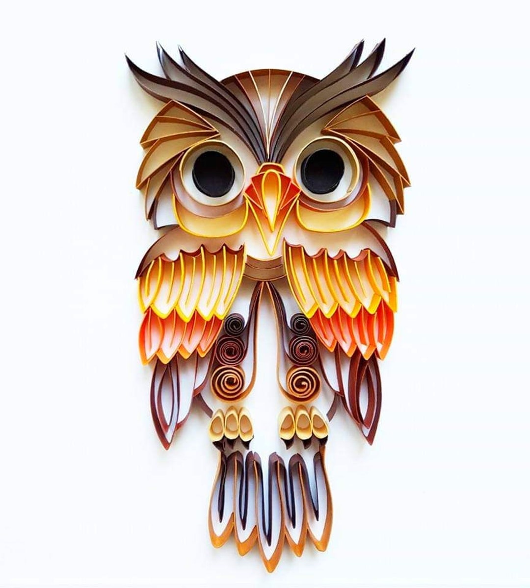 Original Owl Paper Art, Owl Art, Owl Wall Art, Owl Decor, Owl Lover ...