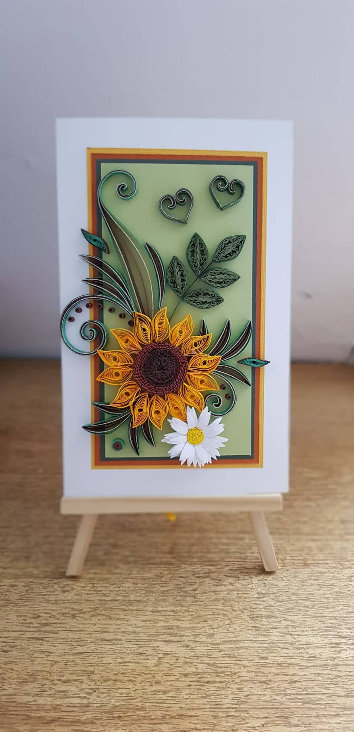 Mother's Day Greeting Card With Sunflower Handmade - Etsy