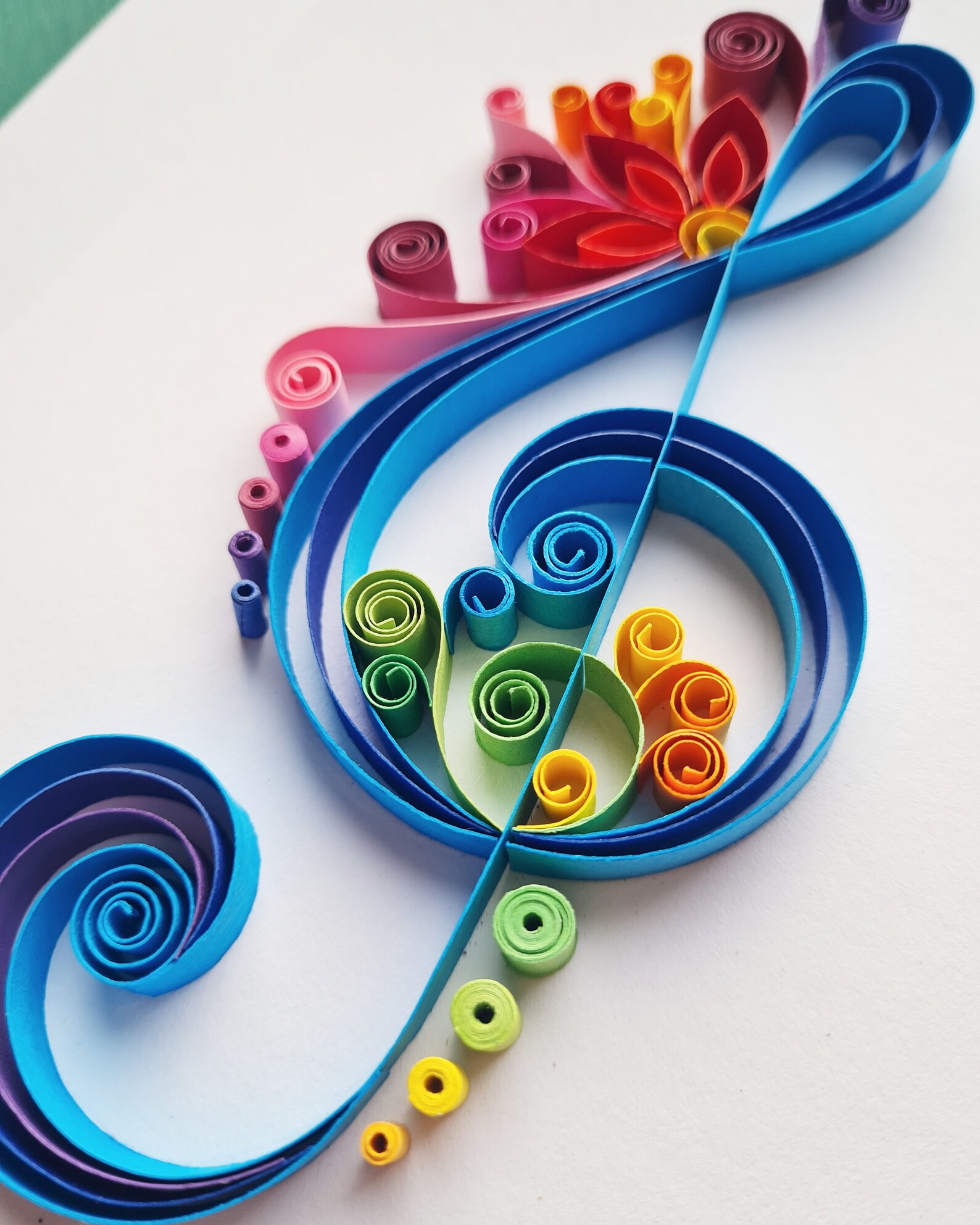 Treble Clef Wall Art Wall Decor Treble Clef Paper Art - Etsy