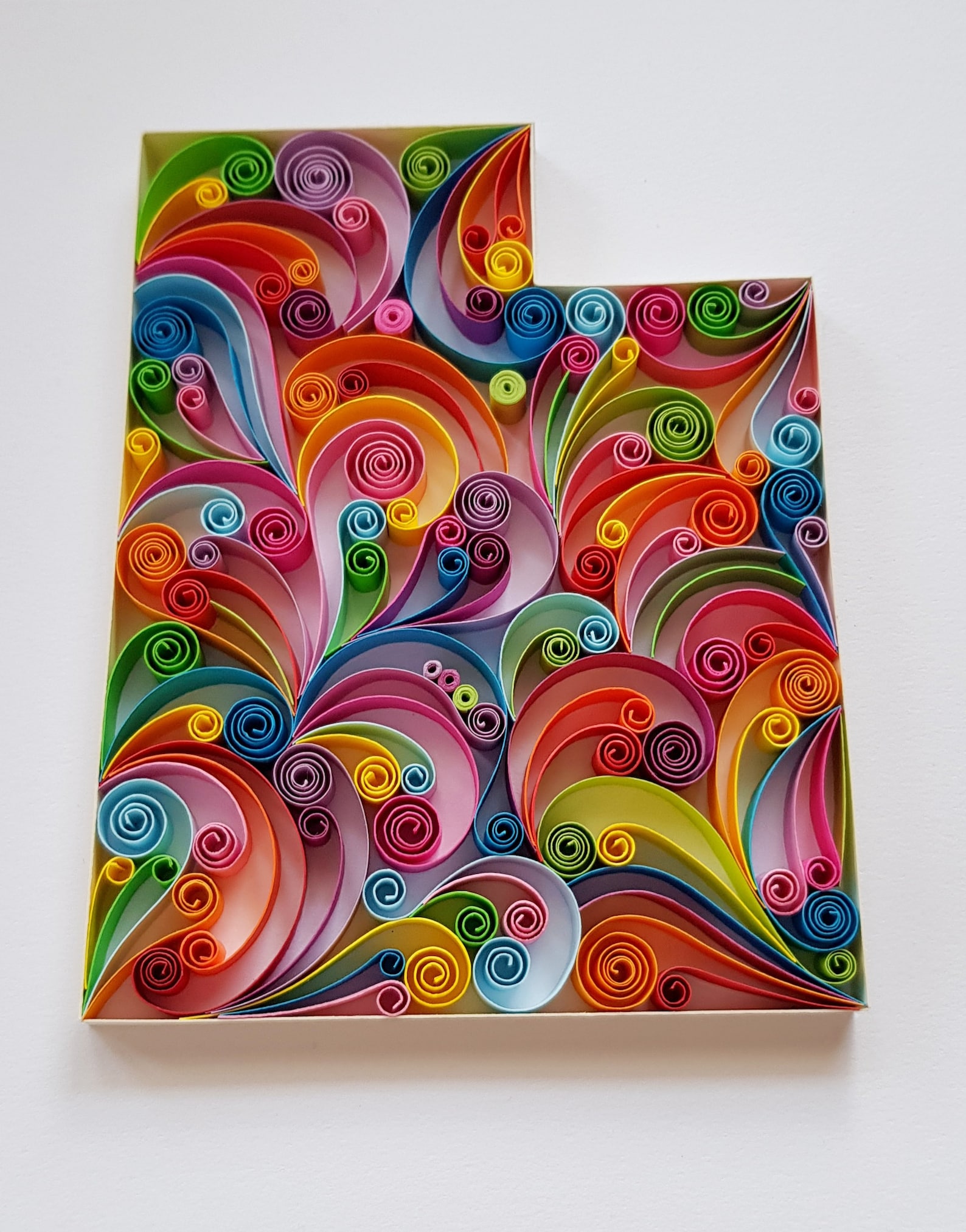 Utah Map Art Custom Map Art Paper Art State Map Art Custom - Etsy