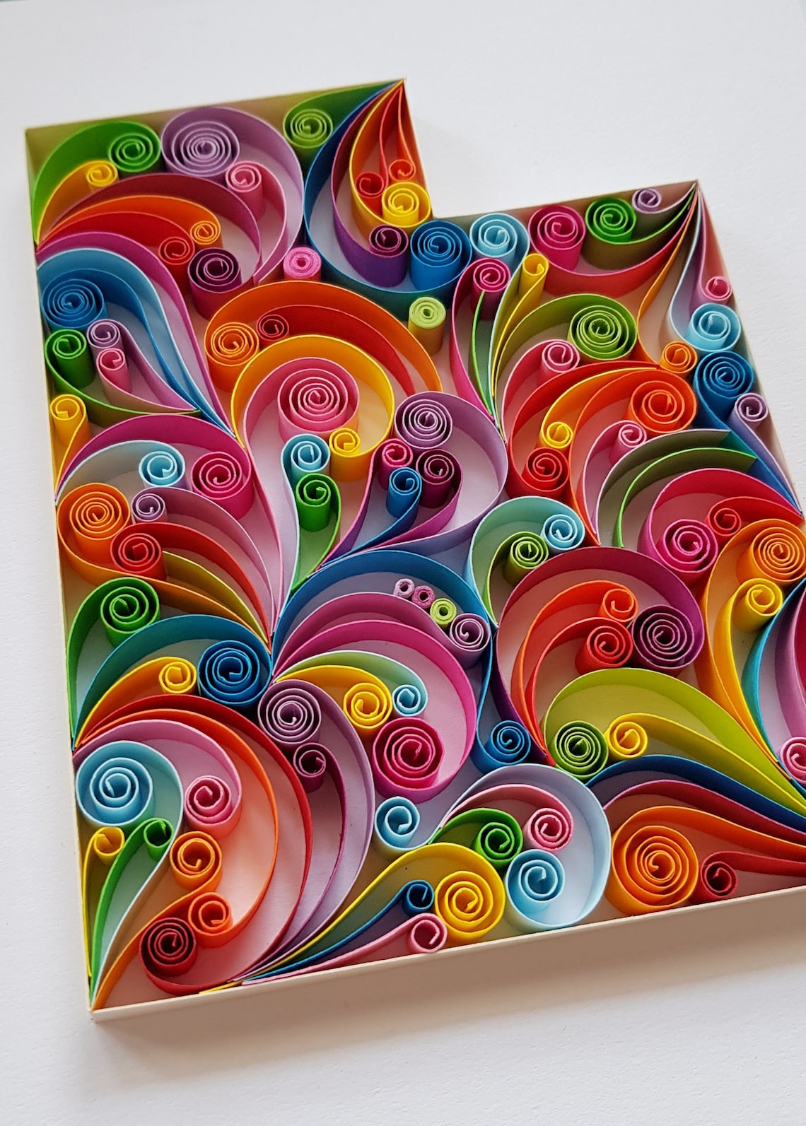 Utah Map Art Custom Map Art Paper Art State Map Art Custom - Etsy