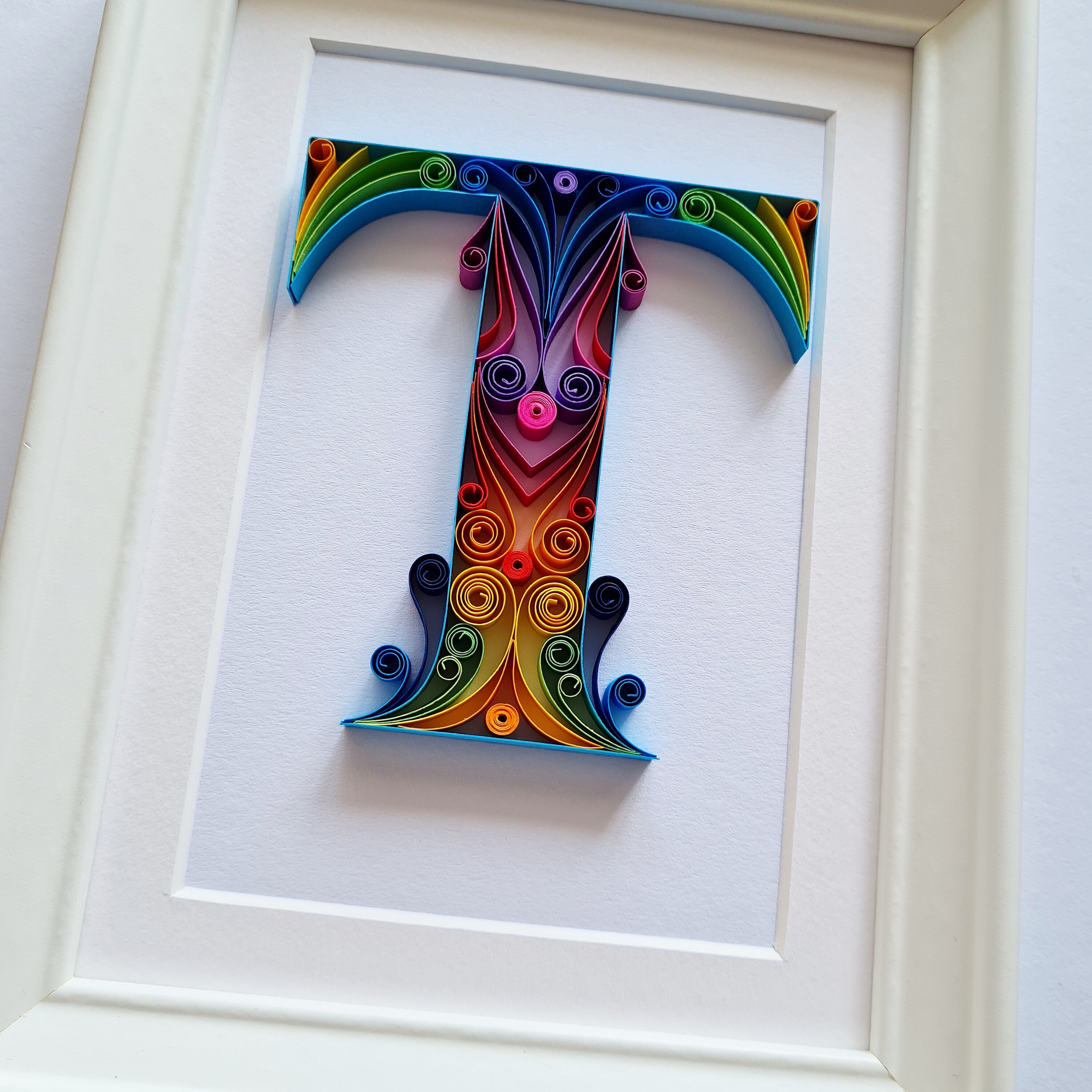 Custom Paper Monogram Wall Art Framed Initial Wall Decor - Etsy