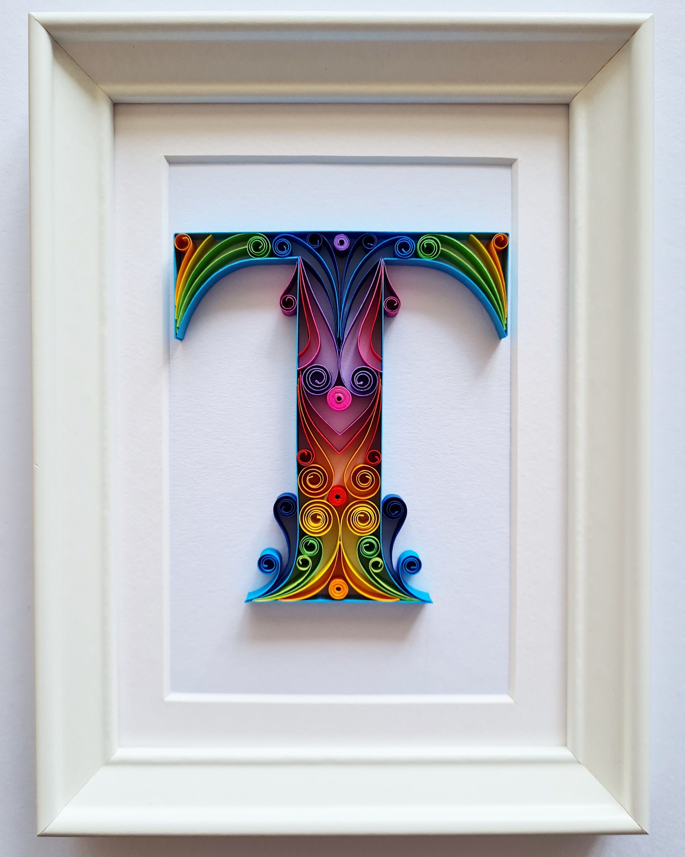 Custom Paper Monogram Wall Art Framed Initial Wall Decor - Etsy