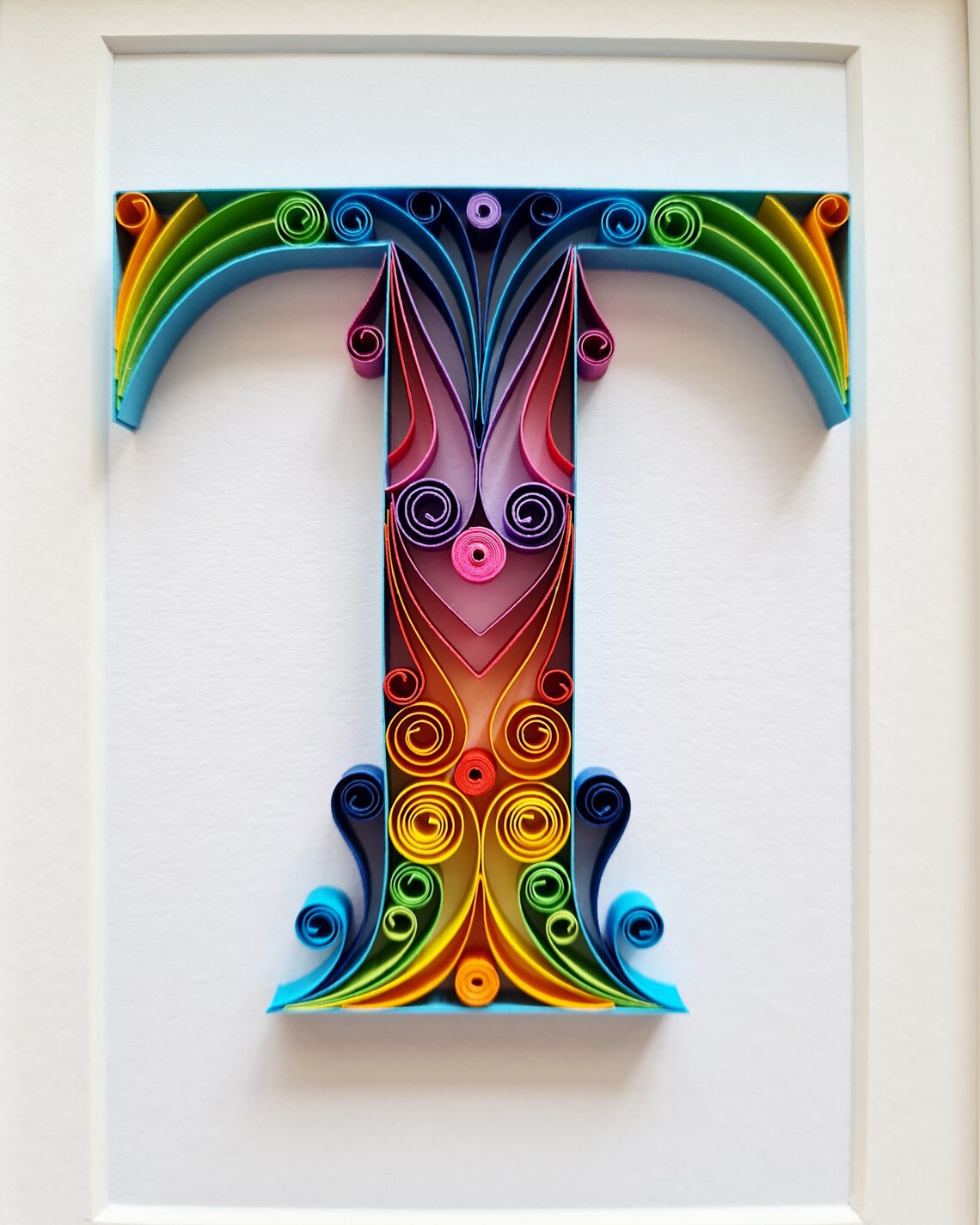 Custom Paper Monogram Wall Art Framed Initial Wall Decor - Etsy