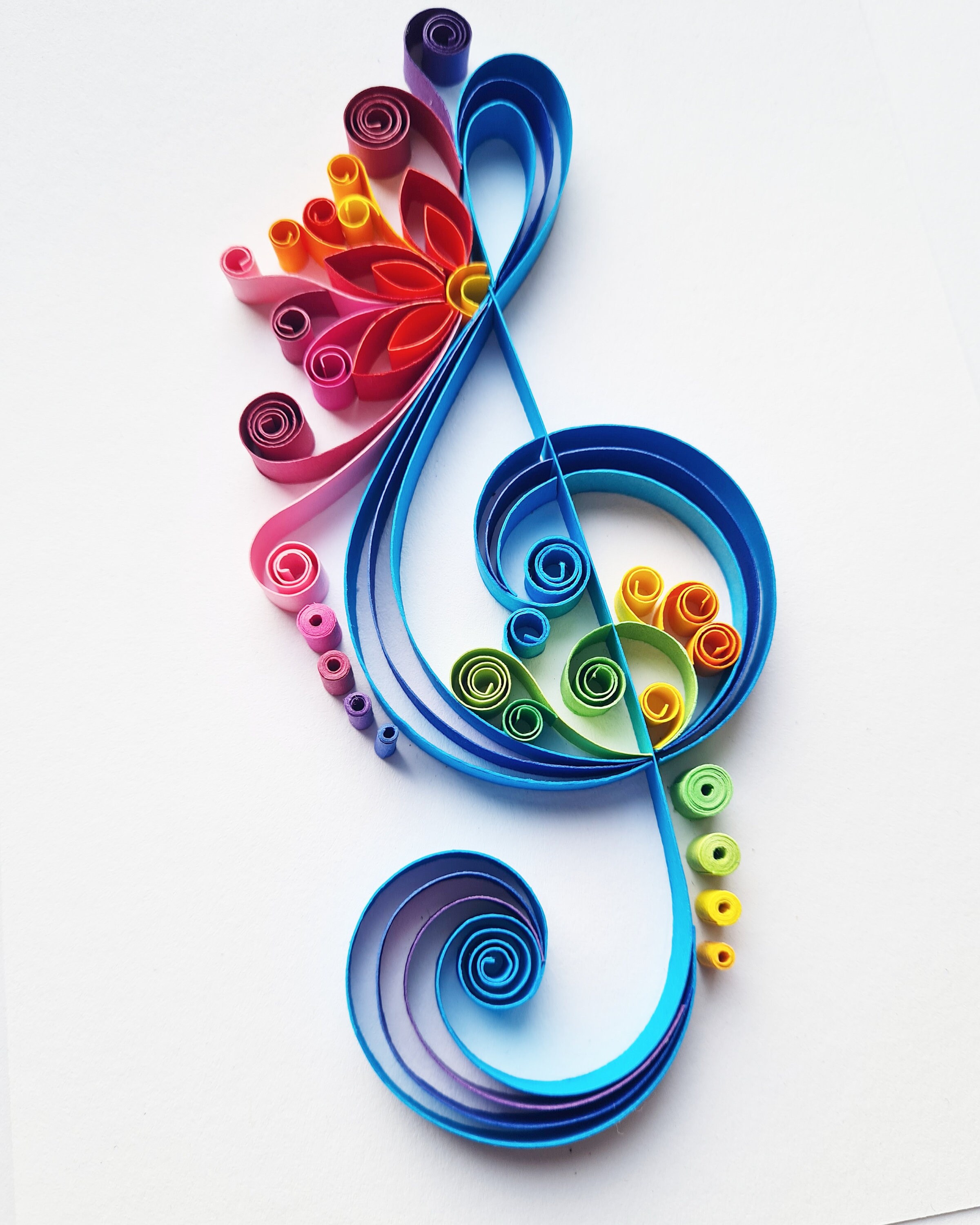 Treble Clef Wall Art Wall Decor Treble Clef Paper Art - Etsy