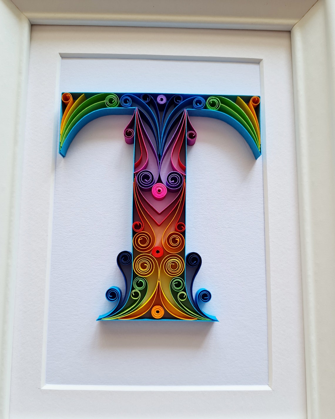 Custom Paper Monogram Wall Art Framed Initial Wall Decor - Etsy