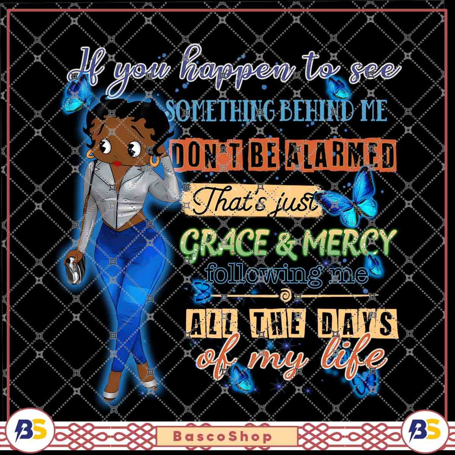 Betty Boop Blue Butterfly, If You Happen to See Something Behind Me Don ...