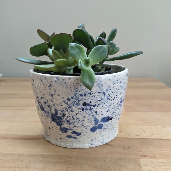 Blue Flower Pot - Etsy