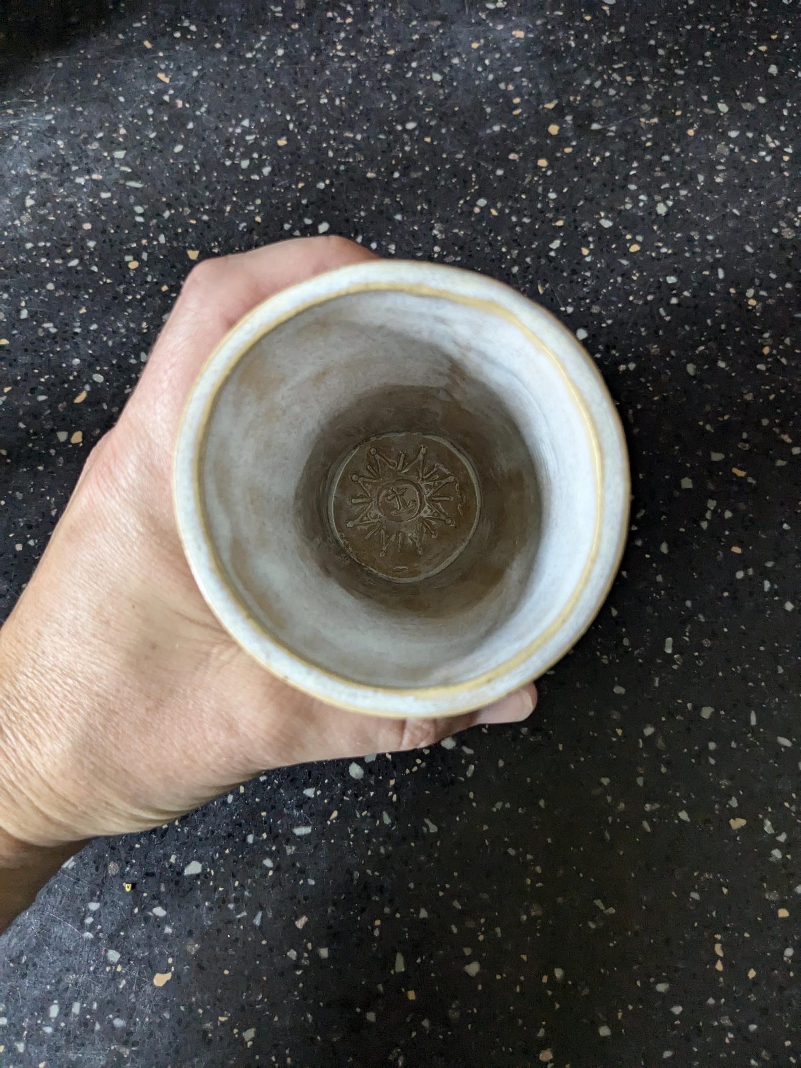 Handmade Pottery Tumbler, Tall Ceramic Cup, White Pottery With Sunshine ...