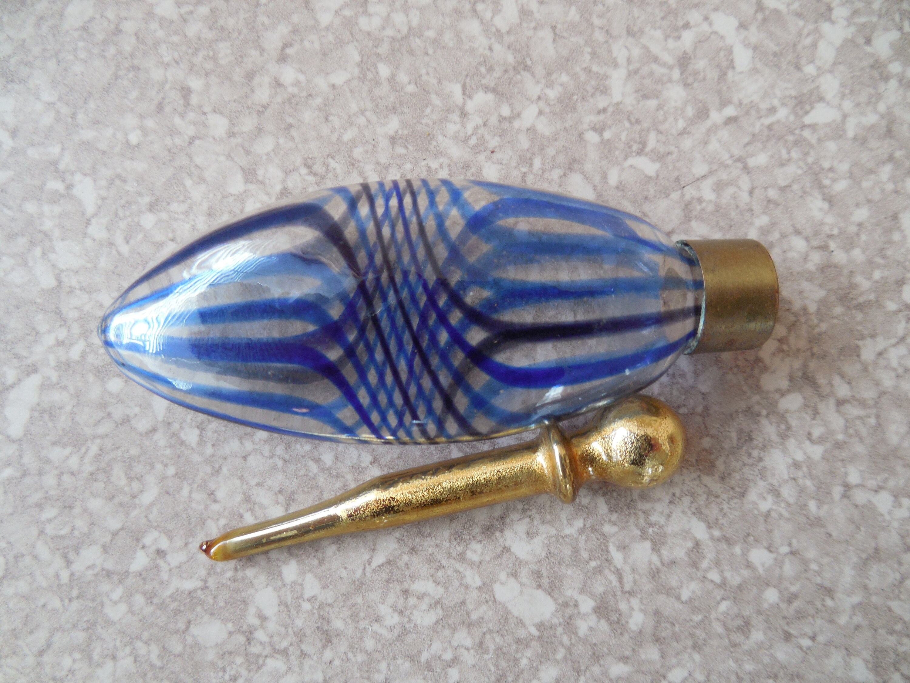 Antique Nailsea German Perfume Flask Bottle With a Blown Glass | Etsy