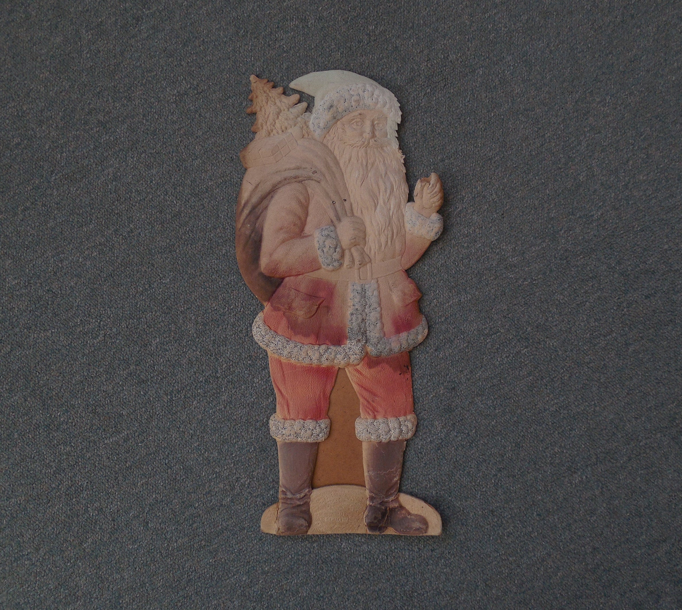 Antique Made in Germany Diecut Pressed Cardboard Large Standing Santa ...