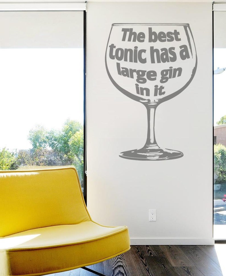 The Best Tonic Gin Wall Sticker Art Decal Vinyl | Etsy