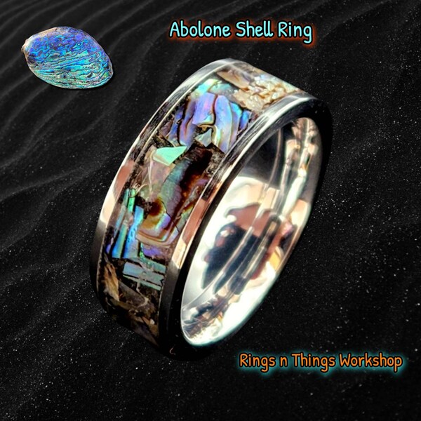 Abalone Wedding Ring - Etsy