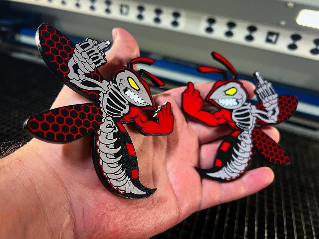 Version 2 Skeleton Bee Badges 2 Included - Etsy