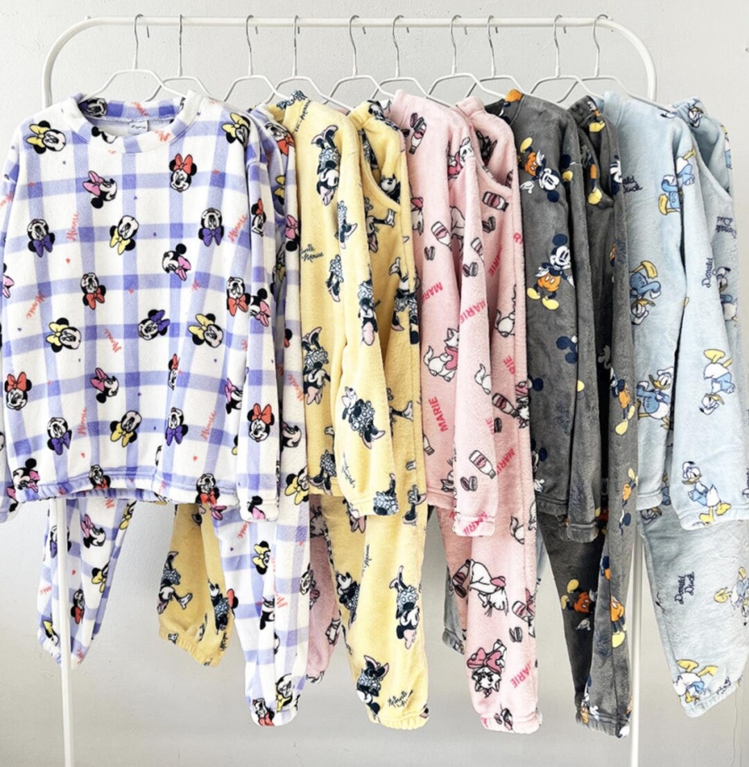 Fluffy Disney Loungewear / Fuzzy Disney Pajama Set /disney Pajamas ...
