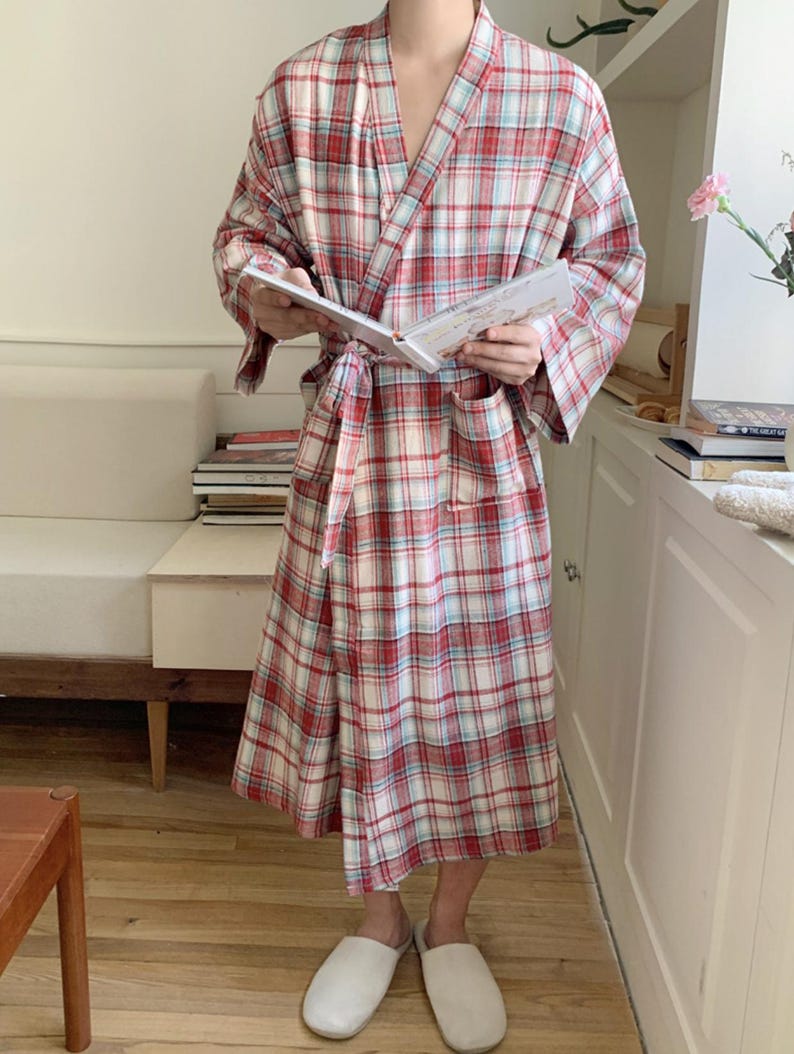 Plaid Flannel Robe : Matching Christmas Check Bathrobes, Holiday ...