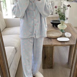 Fluffy Pajamas / Cute Pajama Set / Comfy Loungewear Women / Winter ...