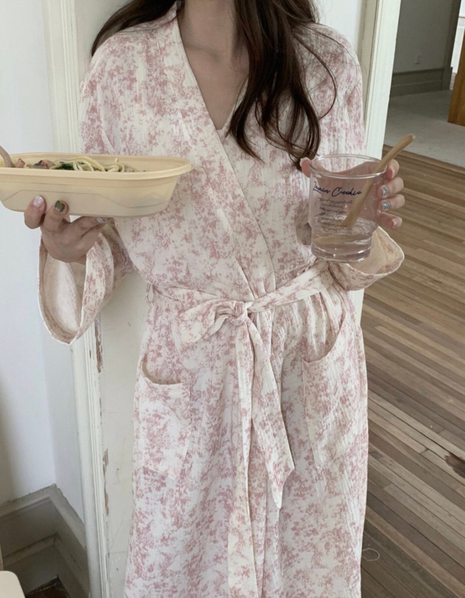 Cotton Robe / Muslin Toile De Jouy Comfy Robe / Muslin Loungewear ...