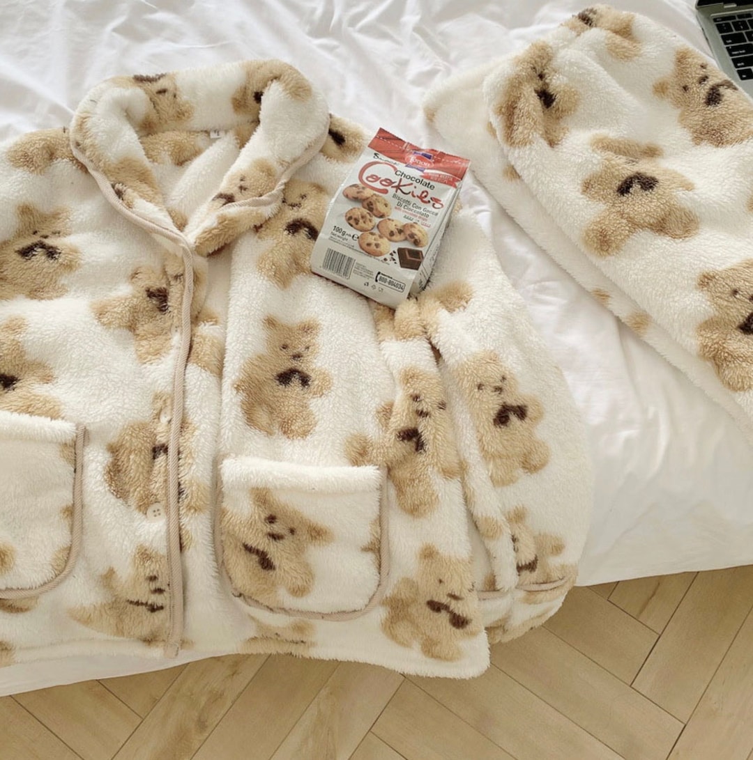 Soft Fuzzy Pajamas / Fluffy Pajama Set / Soft Loungewear / Long Sleeve ...