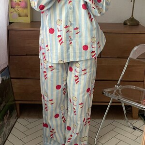 Apple Print Pajamas / Cotton Pajama Set / Cute Pajama Set / Cozy ...