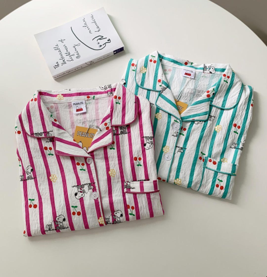 Snoopy Cherry Loungewear / 3 Sets Pajamas / Snoopy Pajama Set / Peanuts ...