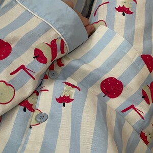 Apple Print Pajamas / Cotton Pajama Set / Cute Pajama Set / Cozy ...