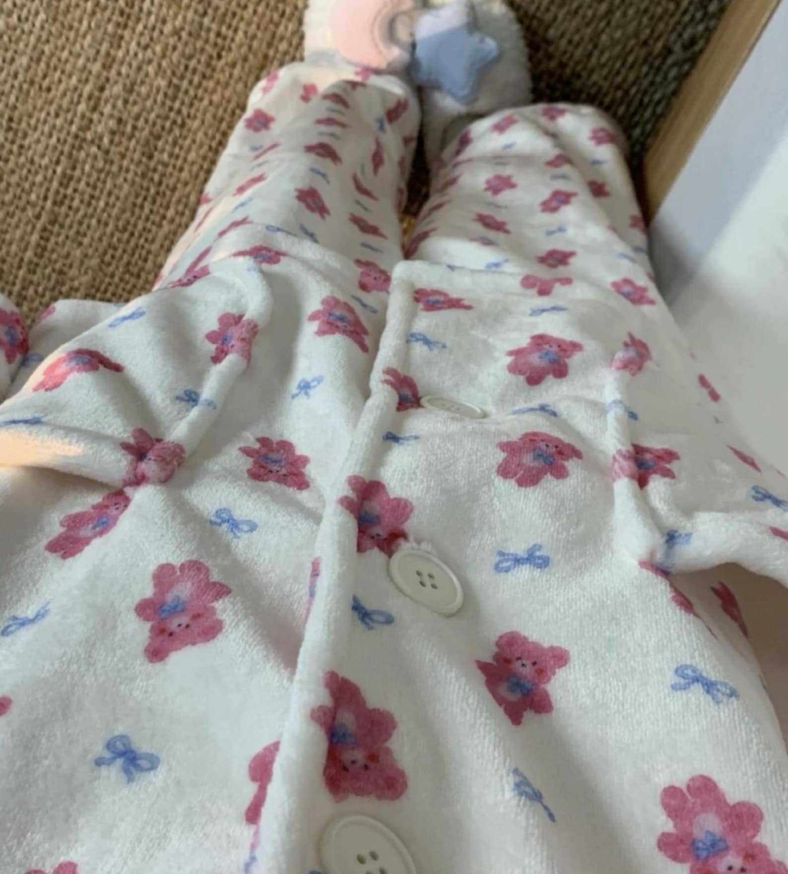 Fluffy Cute & Warm Teddy Bear Pajama Set : Cozy Sleepwear, Ultra Soft ...