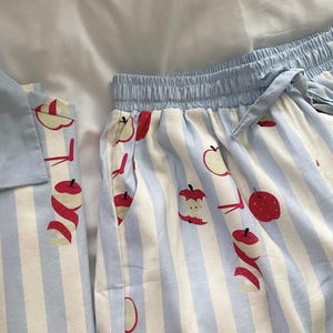 Apple Pajamas / Cute Loungewear / Cotton Pajama Set / Cute Pajamas ...