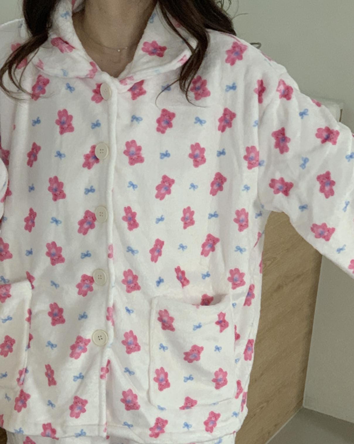 Fluffy Cute & Warm Teddy Bear Pajama Set : Cozy Sleepwear, Ultra Soft ...