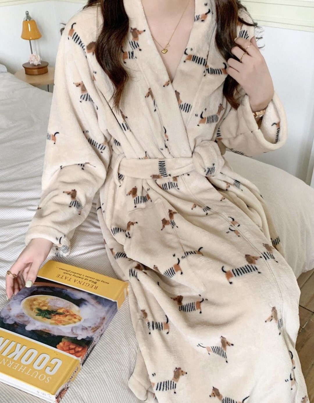 Dachshund Soft Fluffy Robes / Dachshund Pajamas / Soft Loungewear ...