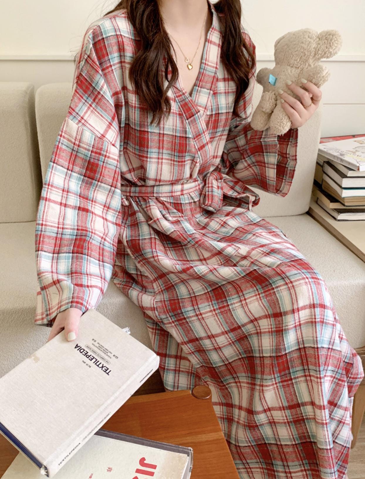 Plaid Flannel Robe : Matching Christmas Check Bathrobes, Holiday ...