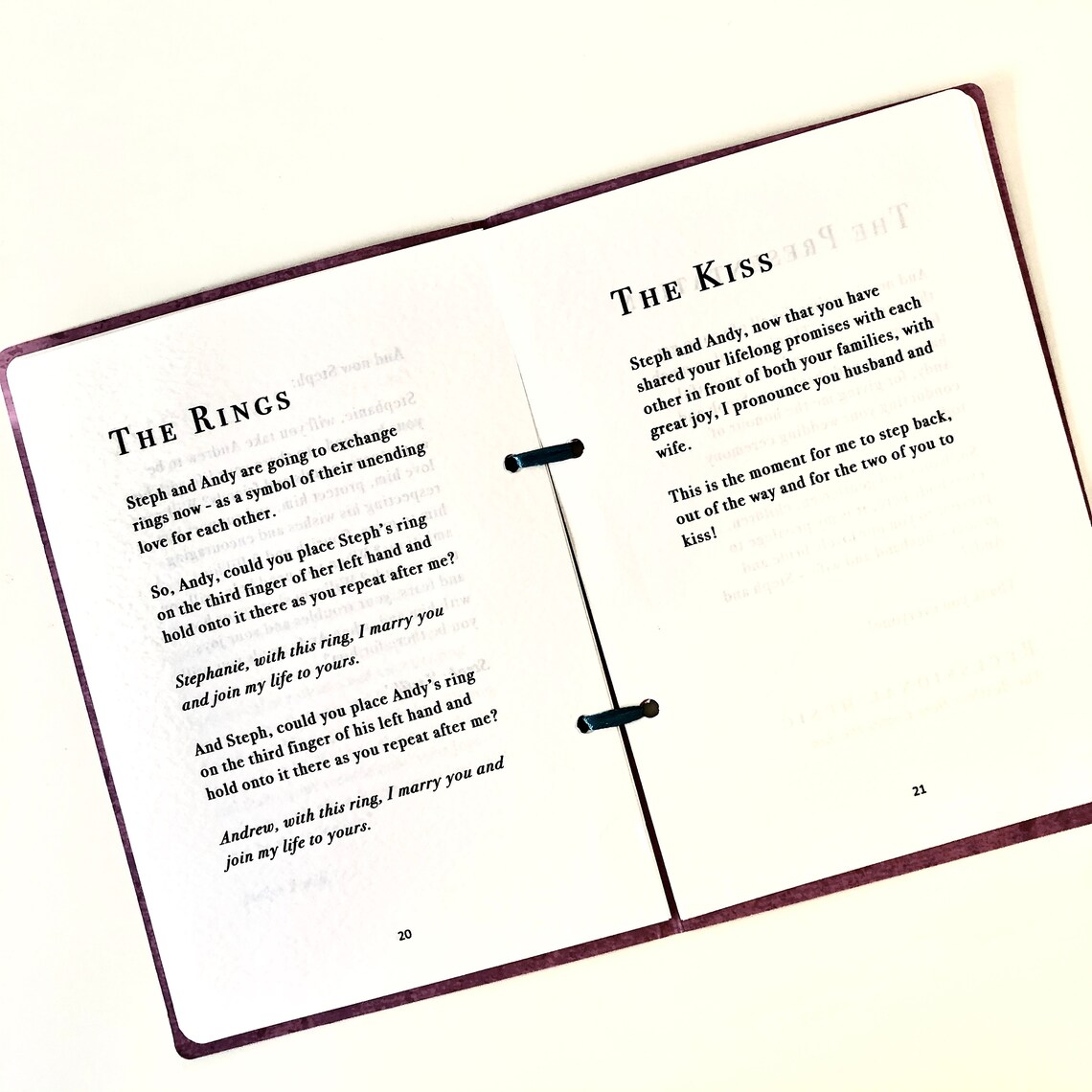 Personalised Wedding Ceremony Book | Etsy