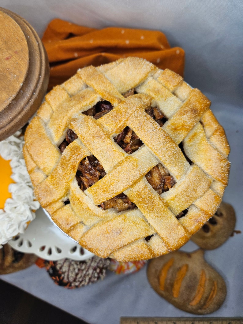 6" Faux Apple Pie/tray Decor-not Edible - Etsy