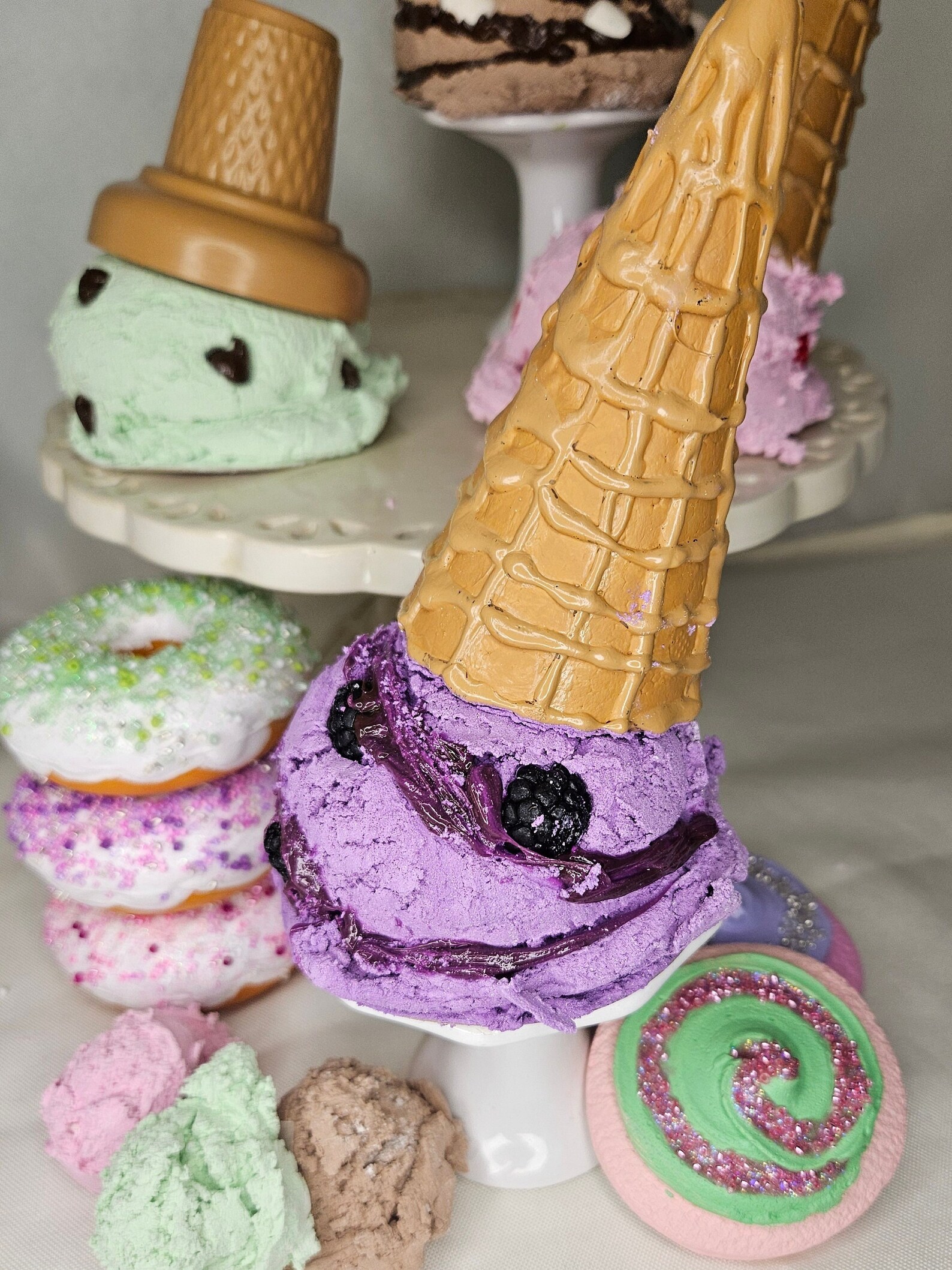 Smashed Ice Cream Cone Marshmallow Mug Topper or Tray Decor-not Edible ...