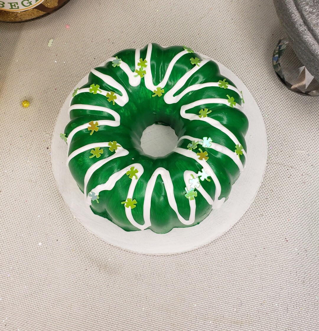 Shamrocking Faux Mini Bundt Cake/tray Decor-not Edible - Etsy