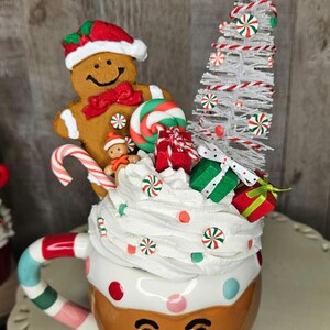 Gingerbread Cups With Holiday Toppers/gingerbread Men/peppermint ...