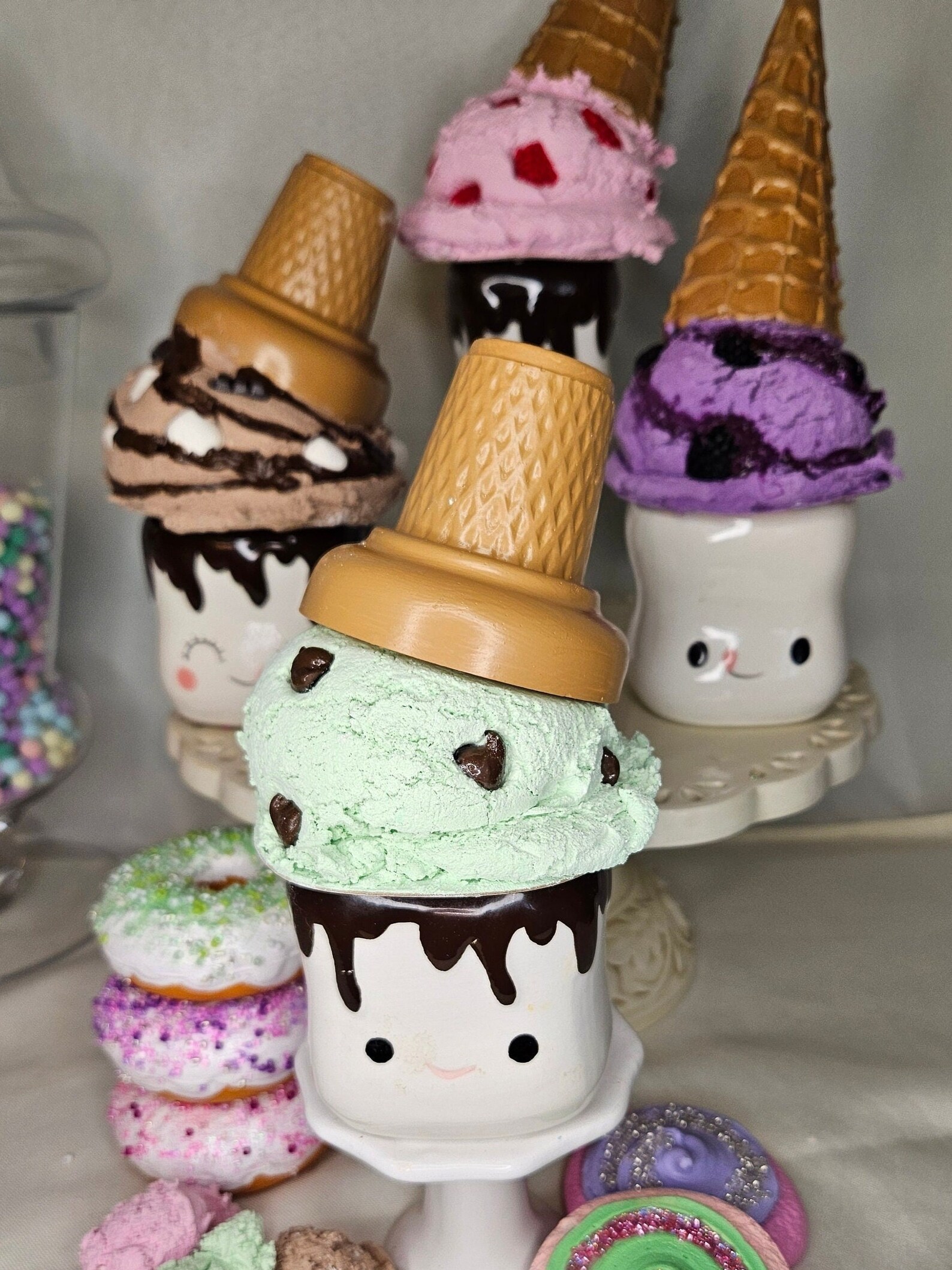 Smashed Ice Cream Cone Marshmallow Mug Topper or Tray Decor-not Edible ...