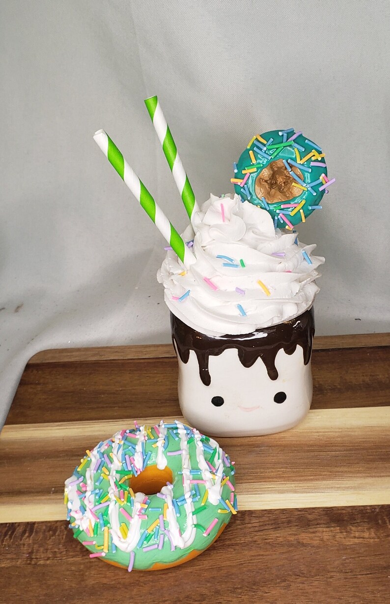 Marshmallow Cup Topper and Donut Bundle Pack/donut Themed-tray - Etsy