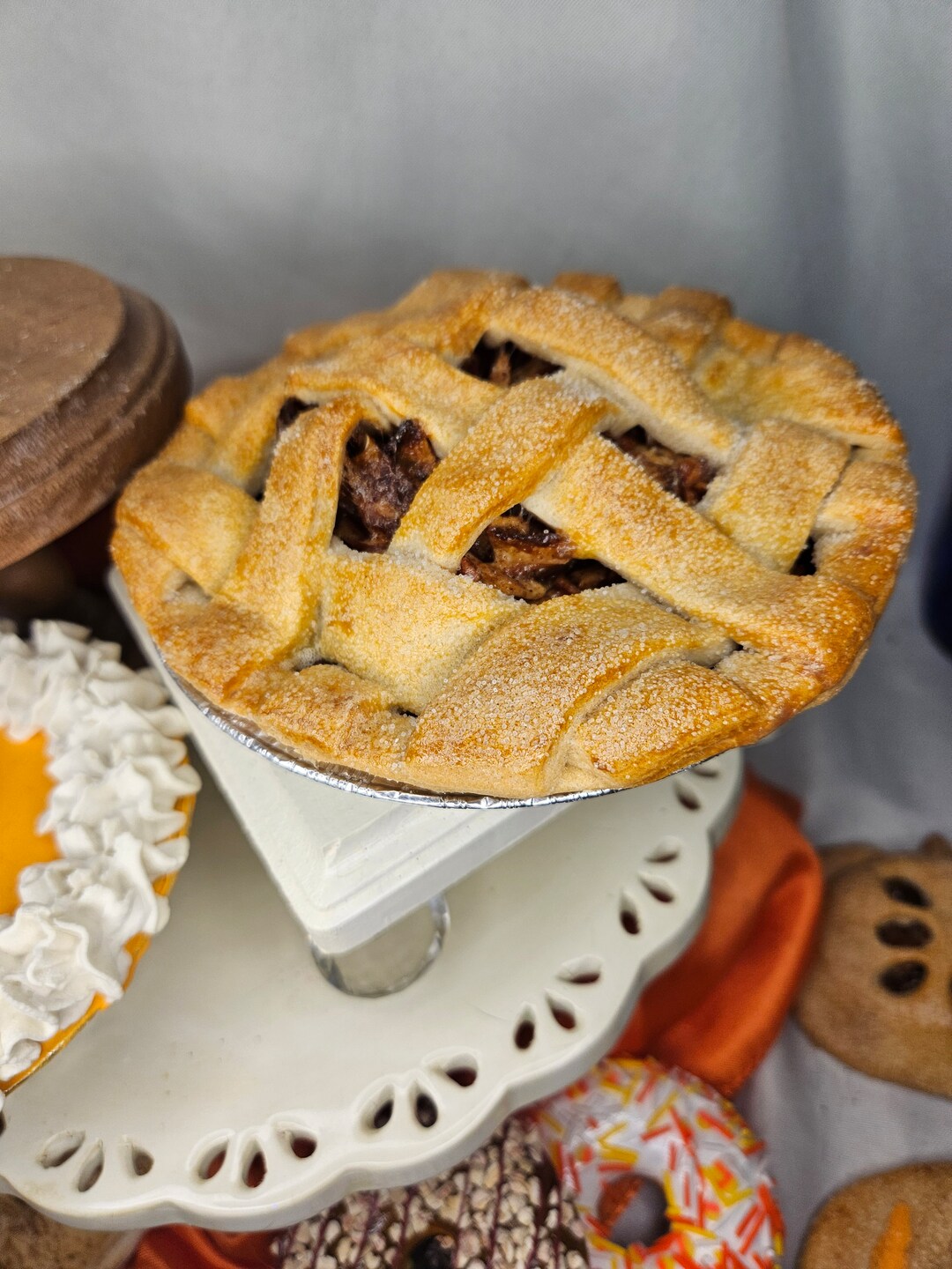 6" Faux Apple Pie/tray Decor-not Edible - Etsy