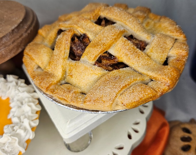 6" Faux Apple Pie/tray Decor-not Edible - Etsy