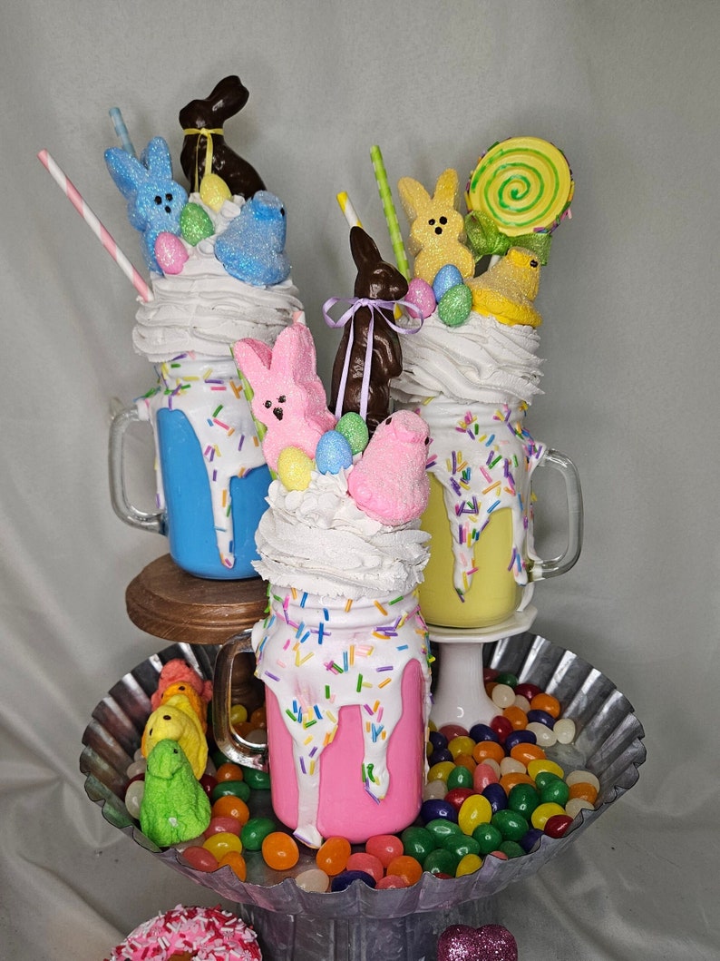 Lifesized Faux Peep Shake Easter Decor, Tiered Tray Display - Etsy
