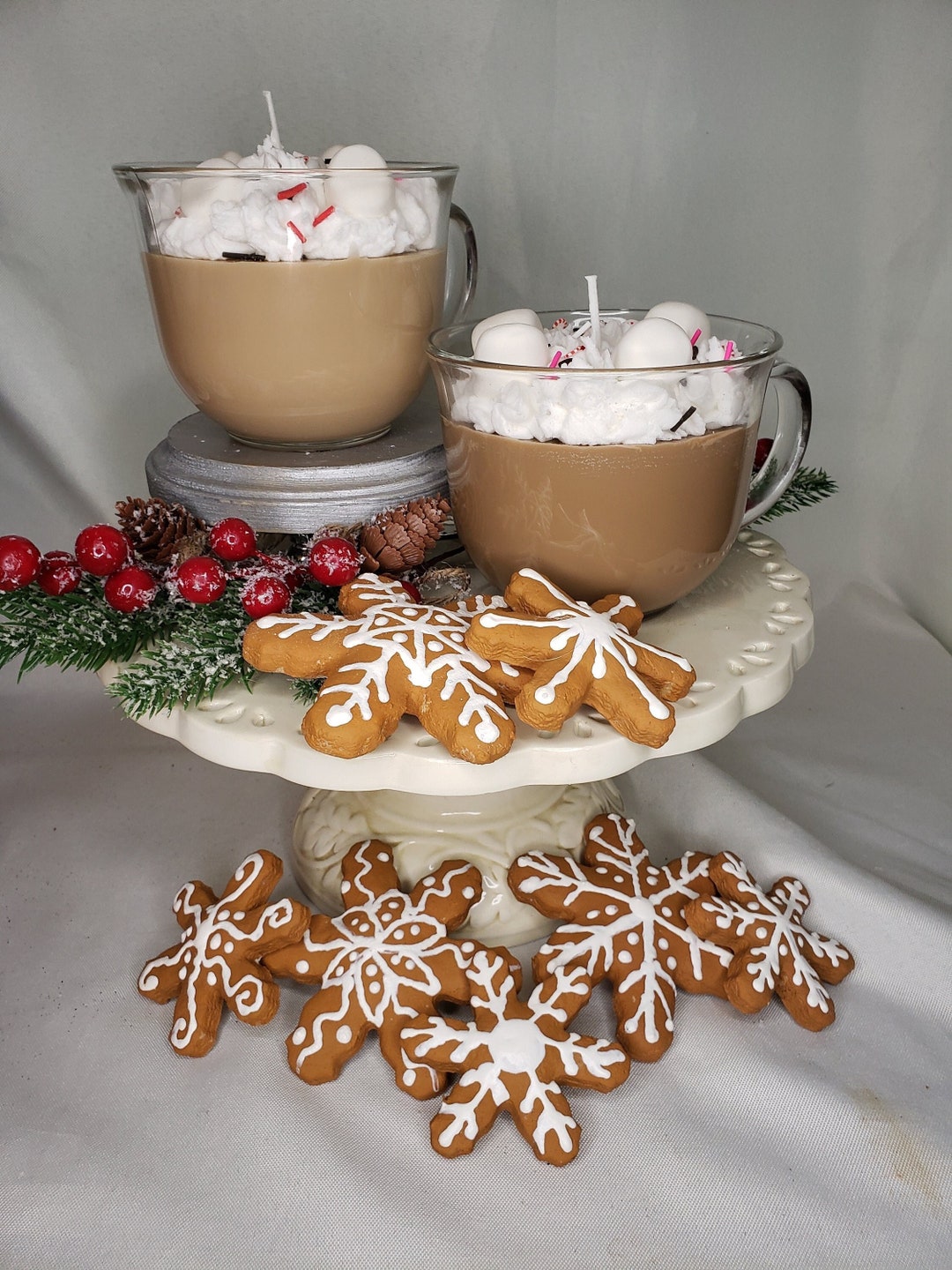 Hot Cocoa Candle Mug/gingerbread/butterscotch/hot Cocoa Scented ...
