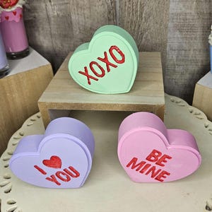 Ceramic Conversation Hearts/tray Decor/valentine Decor/pastel Decor - Etsy