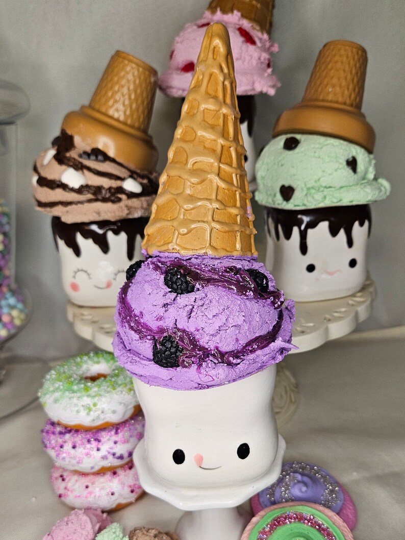 Smashed Ice Cream Cone Marshmallow Mug Topper or Tray Decor-not Edible ...