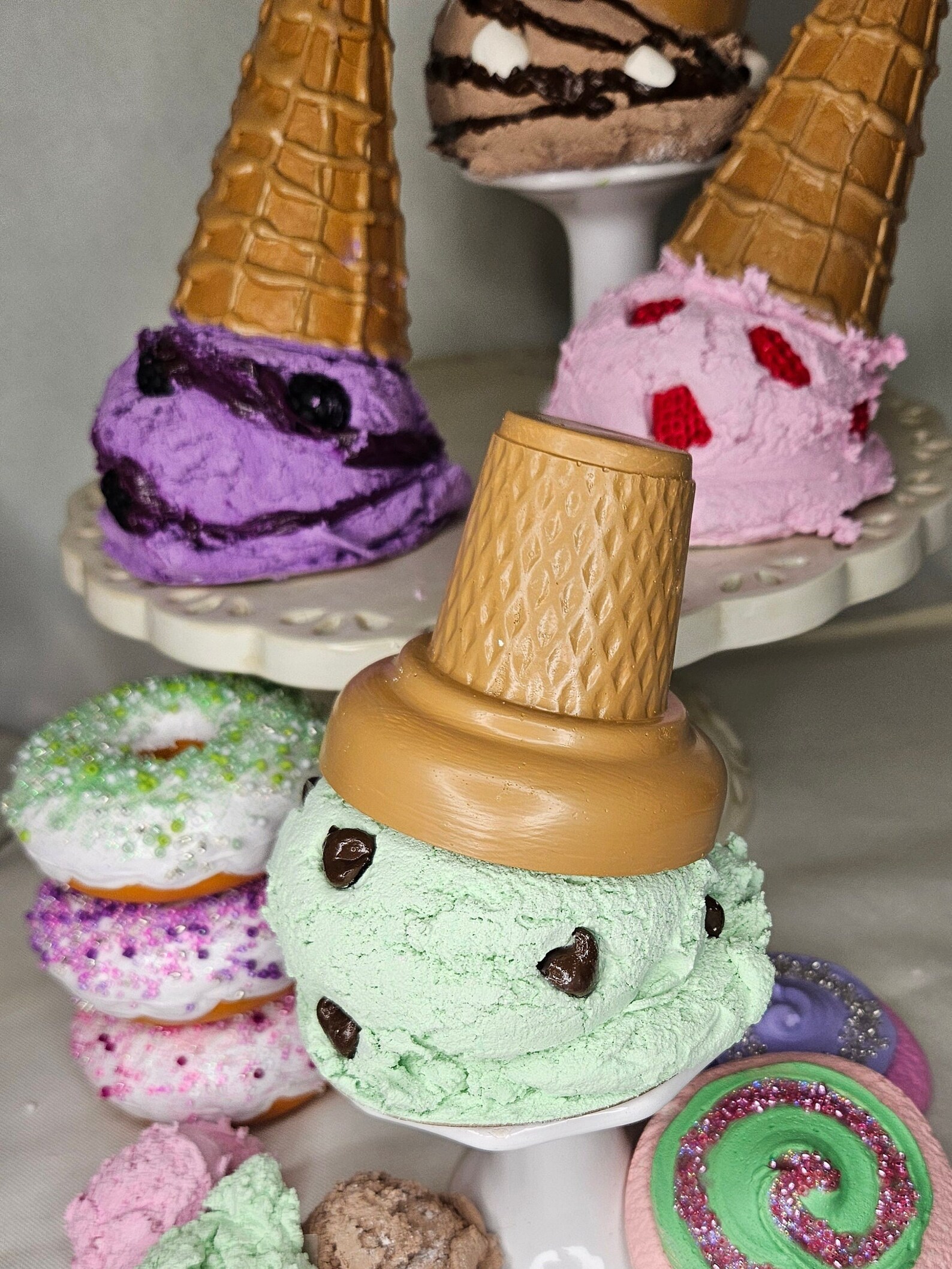 Smashed Ice Cream Cone Marshmallow Mug Topper or Tray Decor-not Edible ...