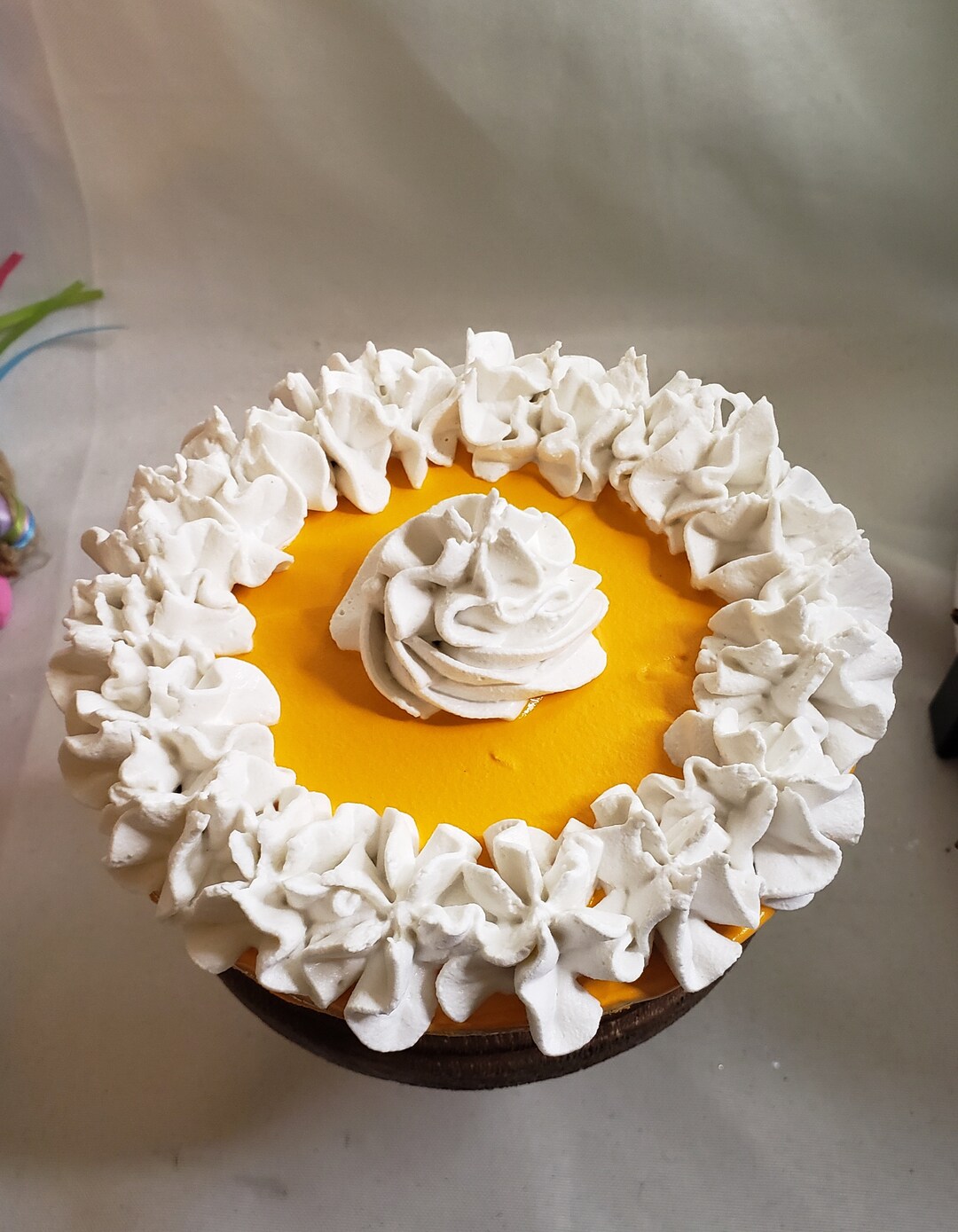 6" Faux Cream Pumpkin Pie-tray Decor/coffee Bar Decor/kitchen Decor-not ...