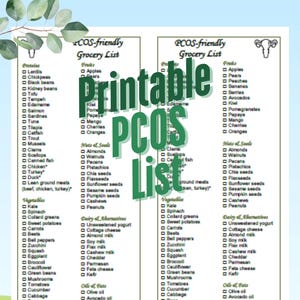 PCOS Grocery List Printable PDF | Hormone Balance List | Low Glycemic ...