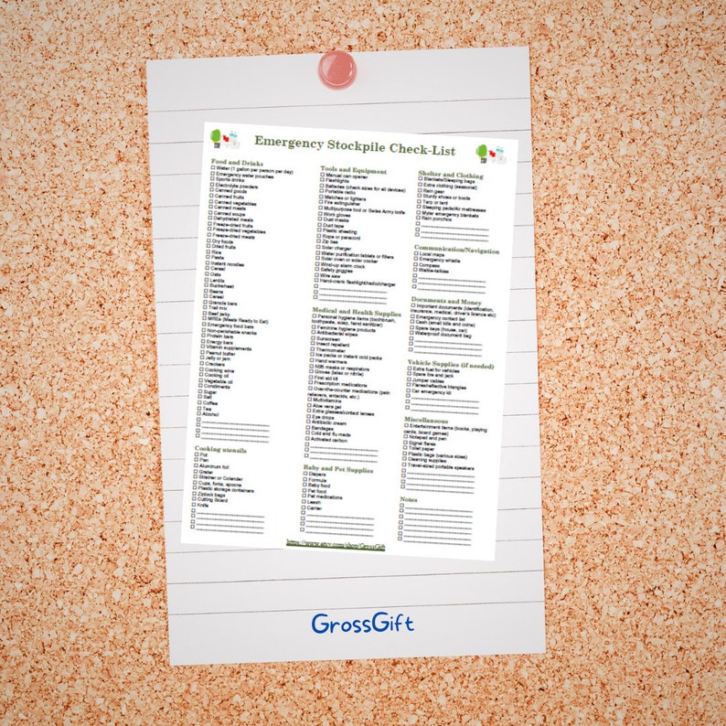 Emergency Stockpile Editable Check-list Extended 2 in 1 DOC and PDF ...