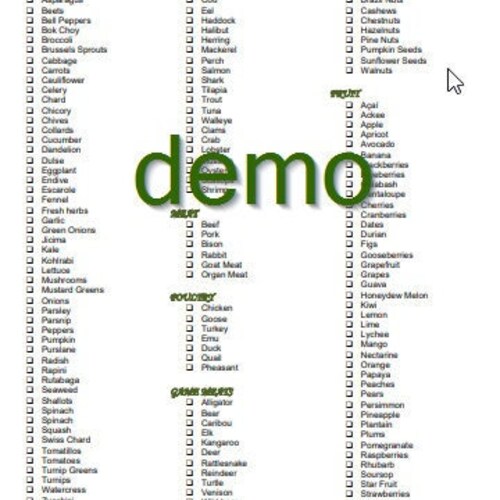 Healthy Food Grocery List Printable PDF 2 in 1 - Etsy